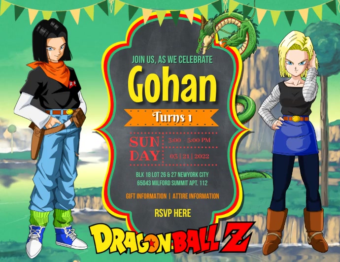 Dragon Ball Z Template | PosterMyWall