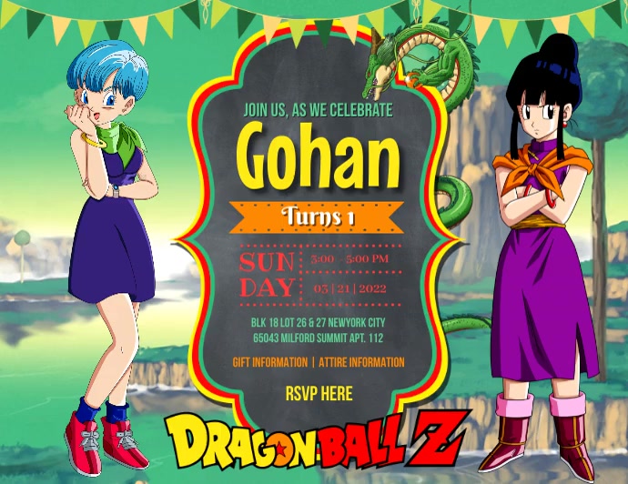 Dragon Ball Z Template | PosterMyWall