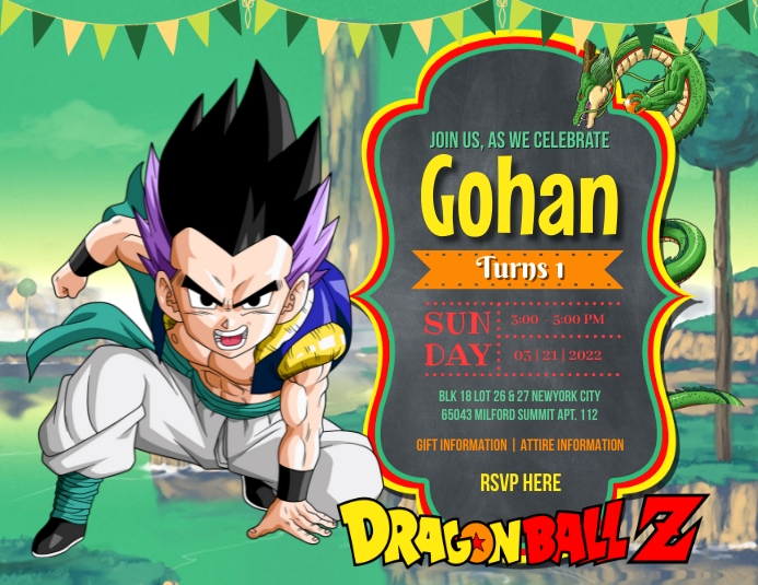 Dragon Ball Z Template | PosterMyWall