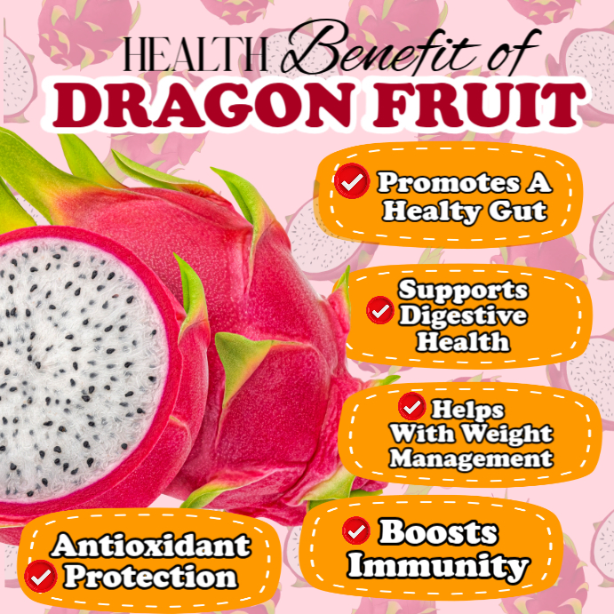 Dragon Fruit Nutrition and Wellness Chart Template | PosterMyWall