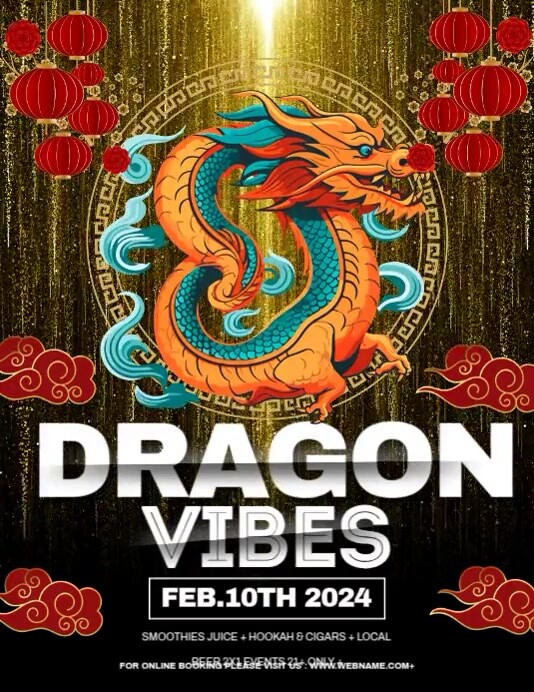 Dragon Vibes Template | PosterMyWall