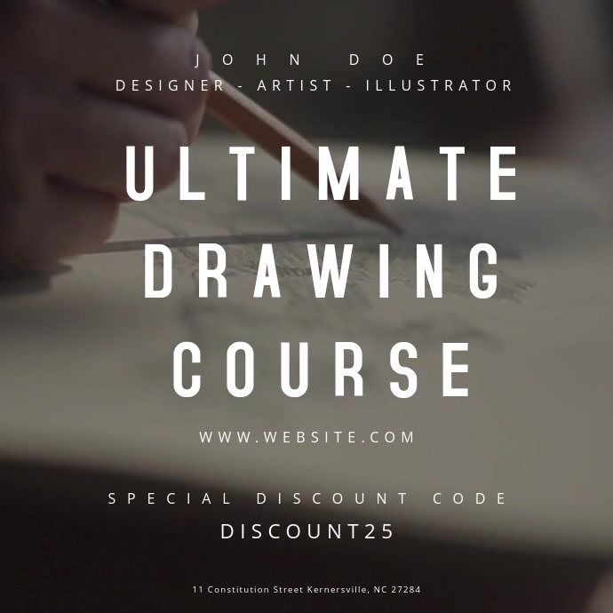 Copy of Drawing Course Motion Poster | PosterMyWall