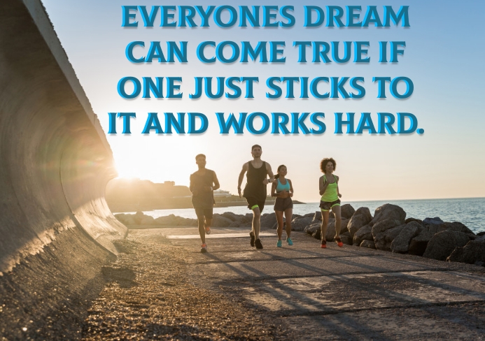 DREAM AND WORK QUOTE TEMPLATE | PosterMyWall