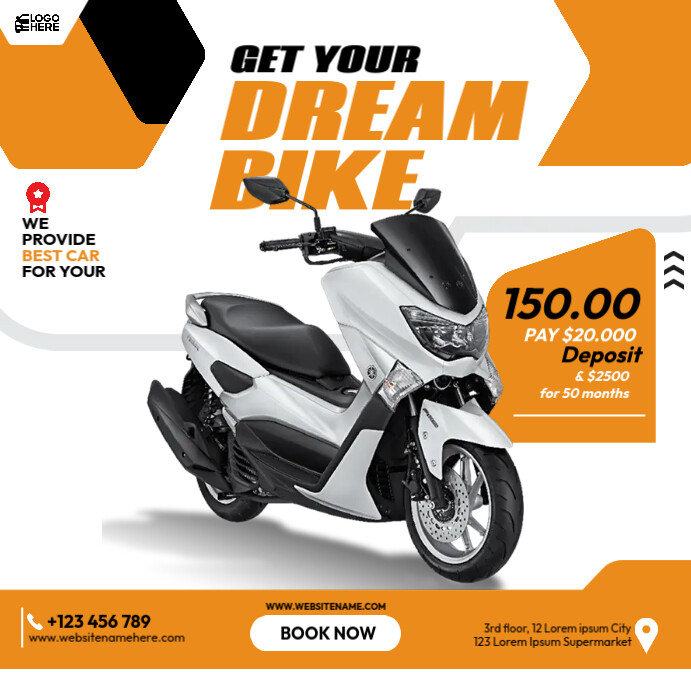 Dream Bike Template | PosterMyWall