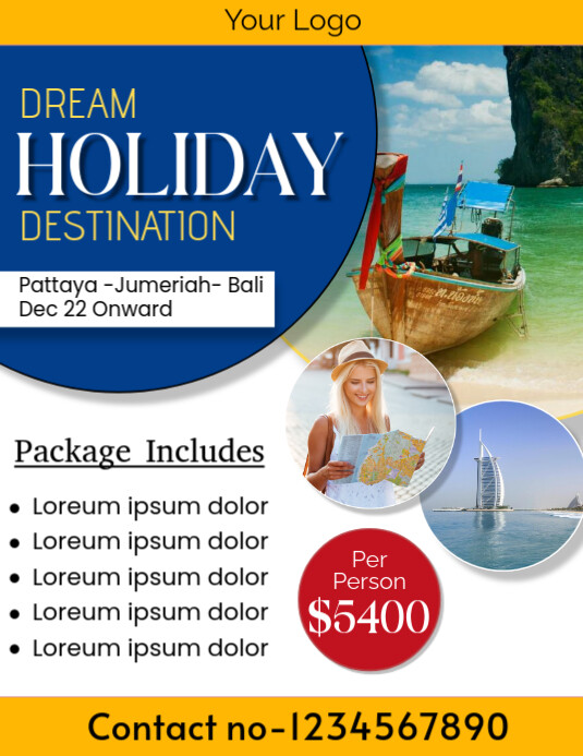 Plantilla de Dream holiday destination flyer | PosterMyWall