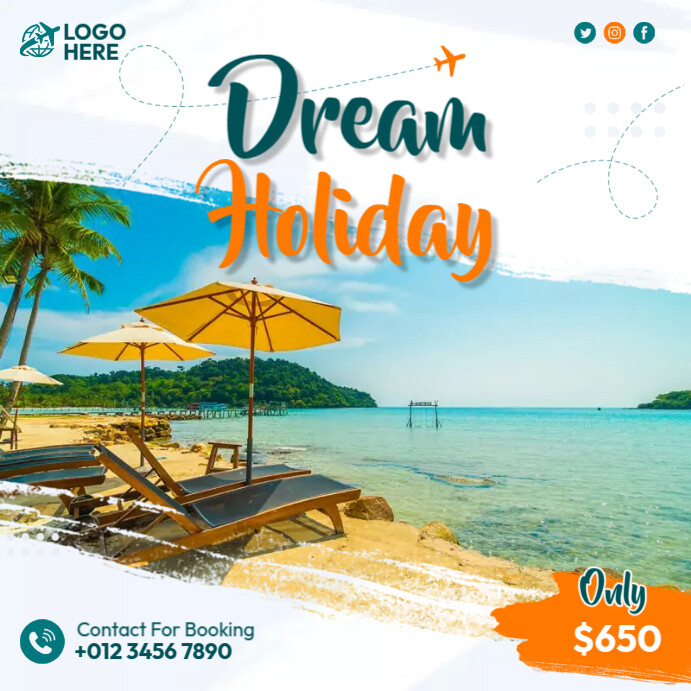 Dream Holiday Package Template | PosterMyWall