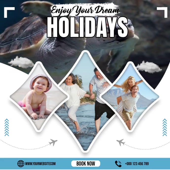 Dream Holidays Video Ads Template | PosterMyWall