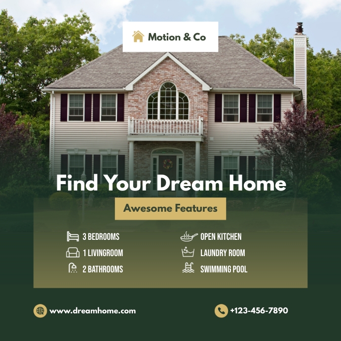 Dream Home Template | PosterMyWall