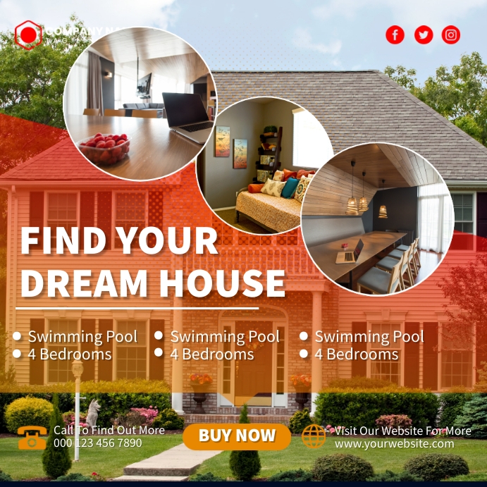 Dream House ads Template | PosterMyWall