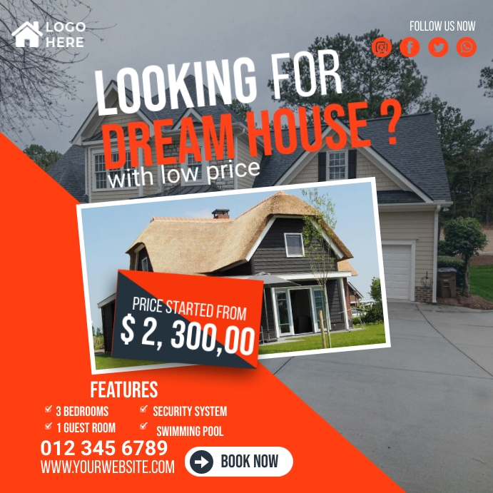 Dream House Design Template | PosterMyWall