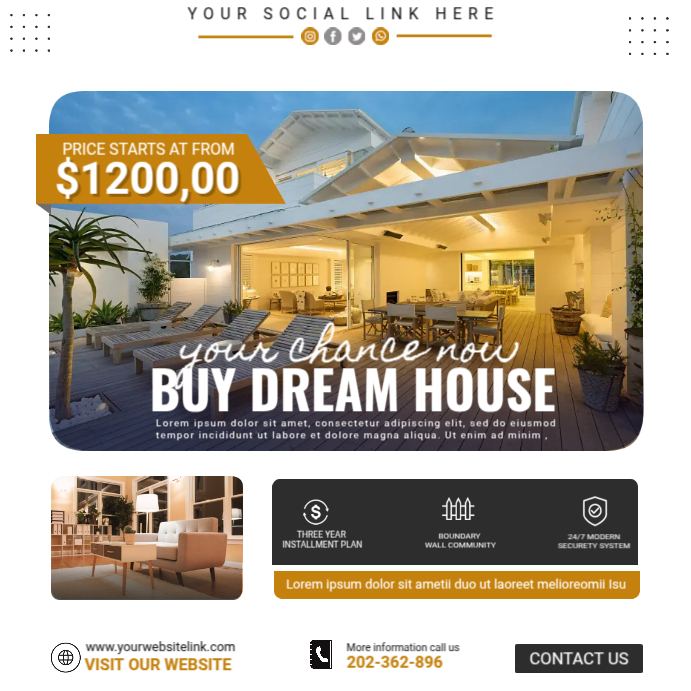 Dream House Flyer Template | PosterMyWall