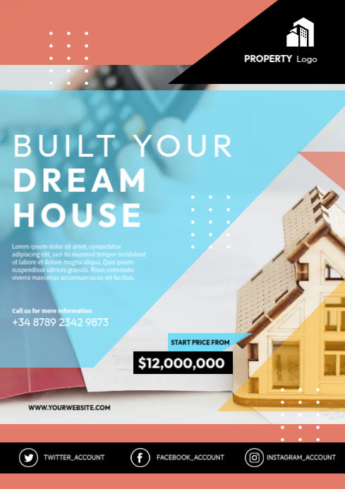 Dream House Flyer Template | PosterMyWall
