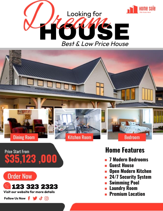 Dream House Flyers Template | PosterMyWall