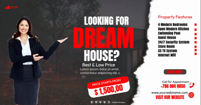 Dream House Real Estate Ads Template | PosterMyWall