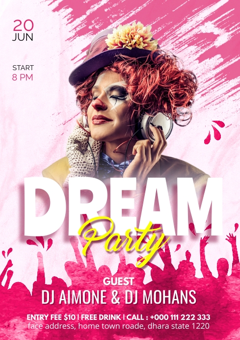 Dream party Template | PosterMyWall