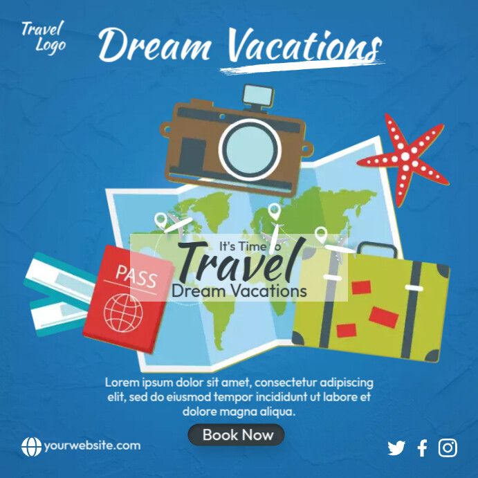 Dream Vacation Template | PosterMyWall