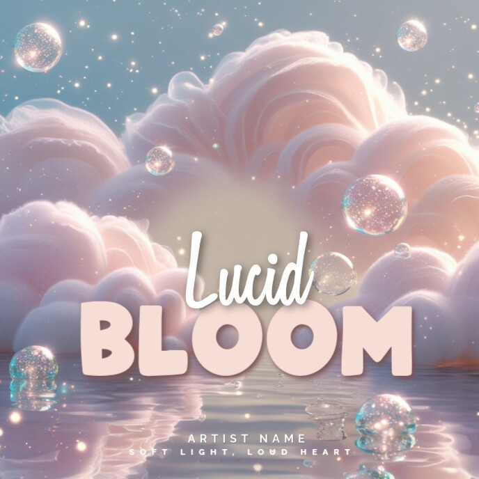 Dreamy Light Theme Music Album Cover – Pastel Maximalist Aesthetic ...