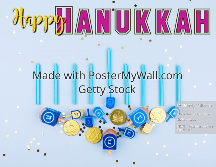 Dreidel Happy Hanukkah | PosterMyWall