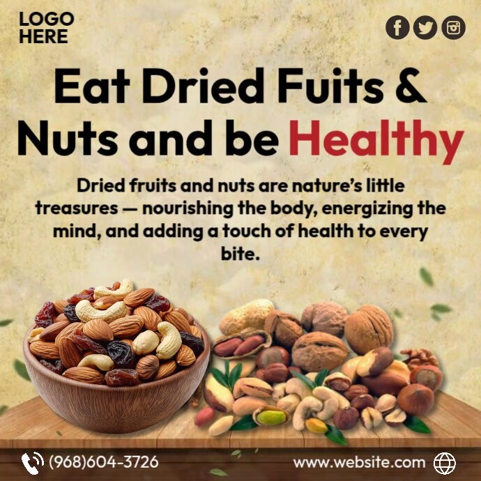 Dried Fruits and Nuts Offer Template | PosterMyWall