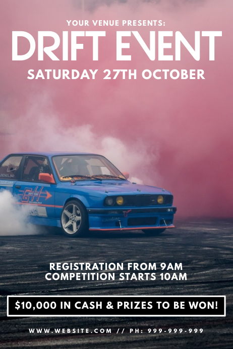 Copy of Drift Event Poster | PosterMyWall