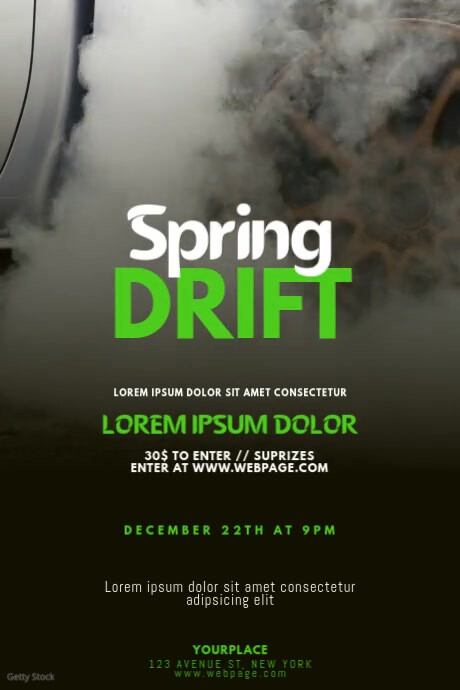 Drift Event Video Promotion Ad Template flyer | PosterMyWall