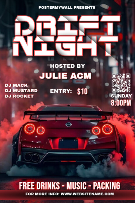 Drift night Template | PosterMyWall