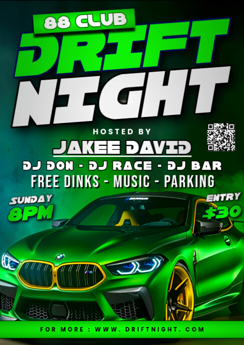 Drift Night Template | PosterMyWall