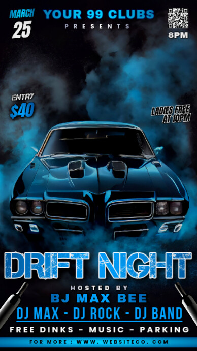 Drift Night Template | PosterMyWall