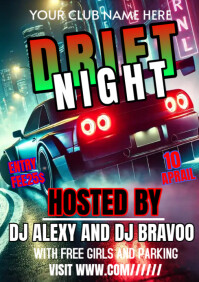 Drift Night Template | PosterMyWall