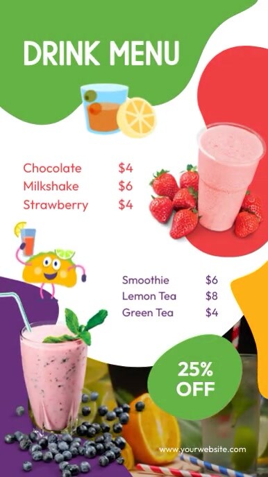 Modèle Drink Menu Ad Template | PosterMyWall