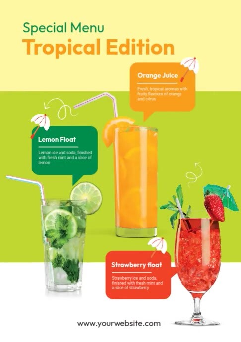 Drink Menu Flyer Template | PosterMyWall