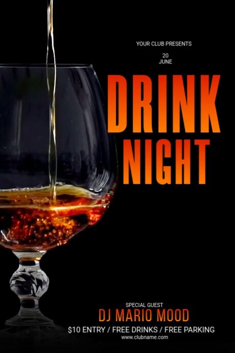 Drink Night Template | PosterMyWall