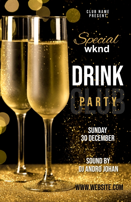 Drink night party Banner Template | PosterMyWall
