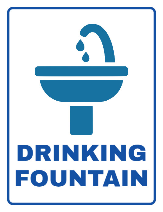 Drinking Fountain Sign Template Editable Printable Water Station ...