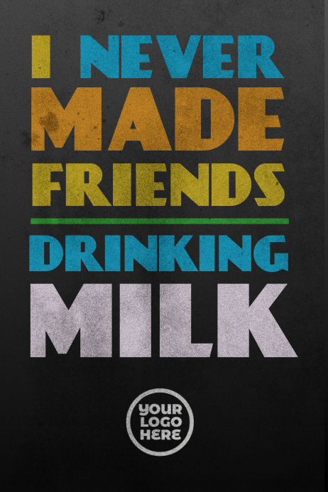 Copy of Drinking Milk Bar Poster | PosterMyWall