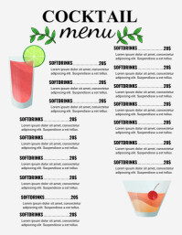 Alcohol Menu Template | PosterMyWall