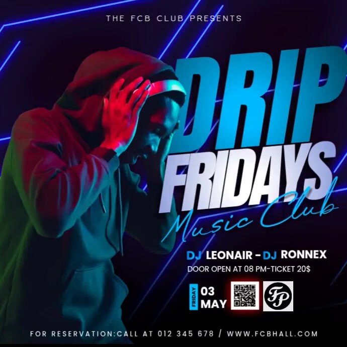 Plantilla de Drip Fridays | PosterMyWall
