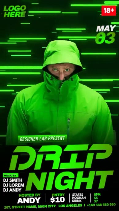 Drip Night Event Template | PosterMyWall