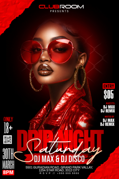 Drip Night Poster Template | PosterMyWall