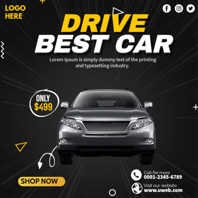 Drive Best Car Template | PosterMyWall