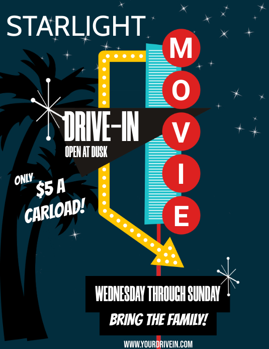 Modèle DRIVE IN | PosterMyWall