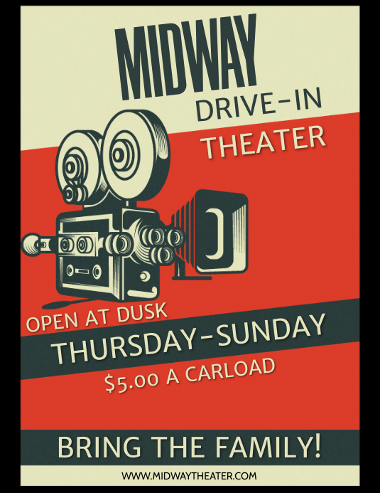 DRIVE IN Template | PosterMyWall