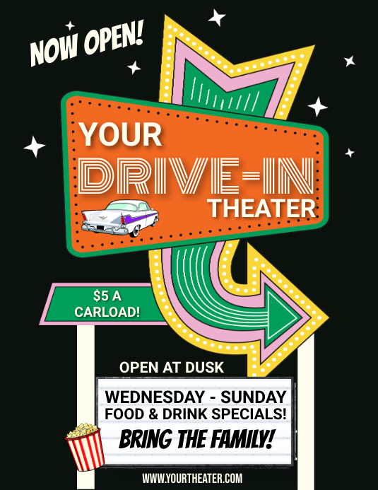 DRIVE IN Template | PosterMyWall