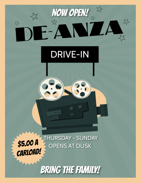 DRIVE IN Template | PosterMyWall
