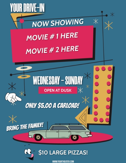 DRIVE IN Template | PosterMyWall