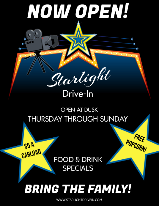 DRIVE IN Template | PosterMyWall