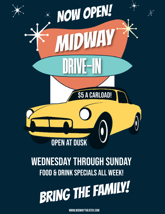 DRIVE IN Template | PosterMyWall