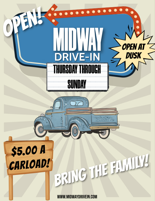 DRIVE IN Template | PosterMyWall