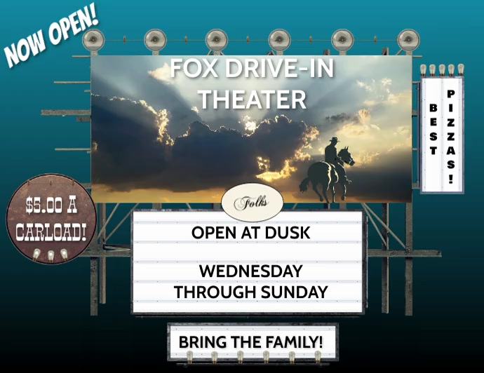 Plantilla de DRIVE IN | PosterMyWall