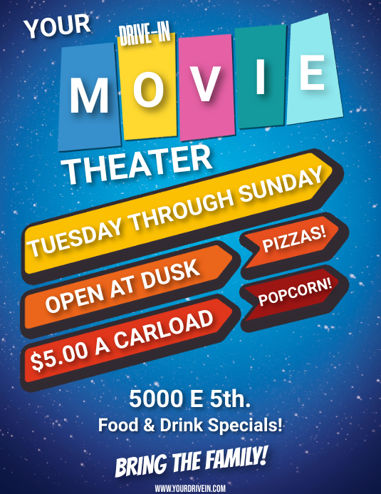 DRIVE IN Template | PosterMyWall